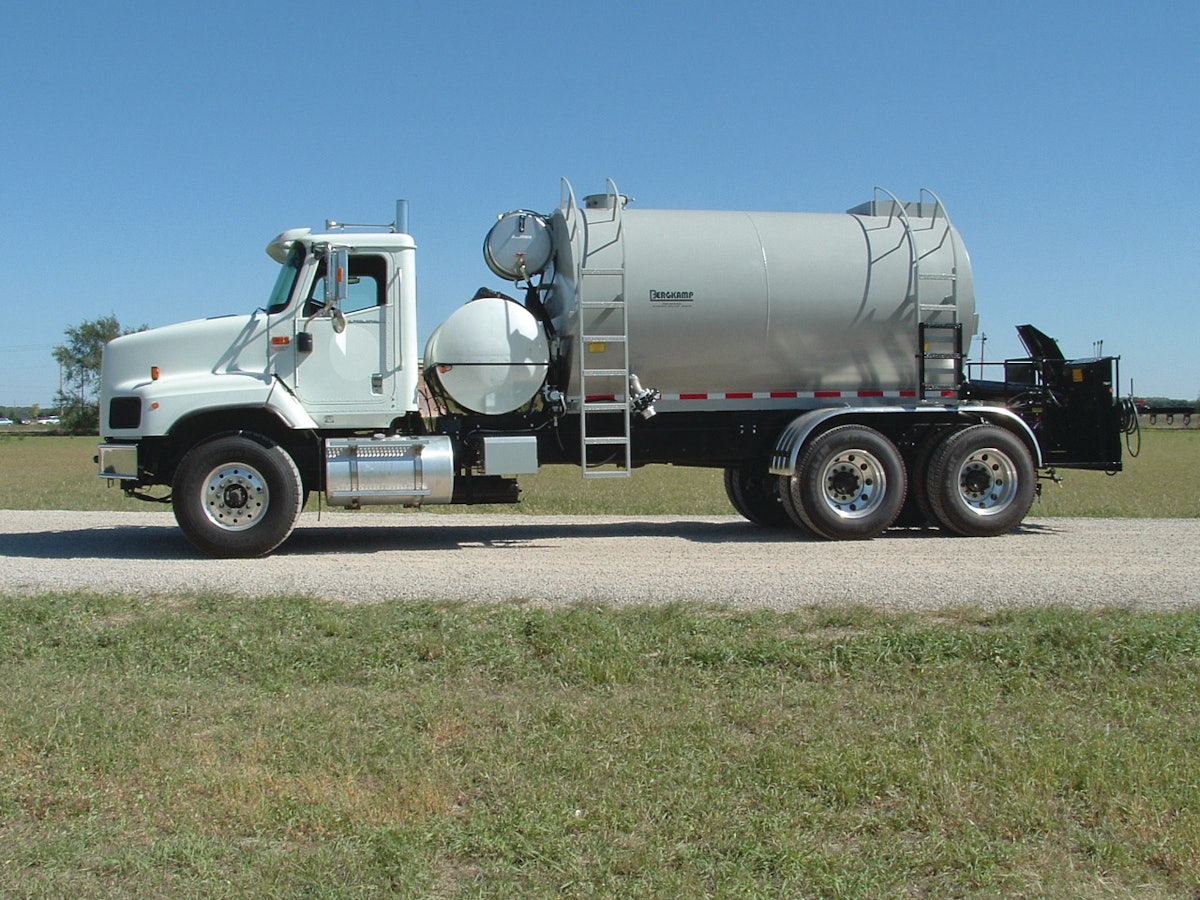 Plant Mix Rubberized Slurry Seal Applicator Truck From: Bergkamp Inc ...