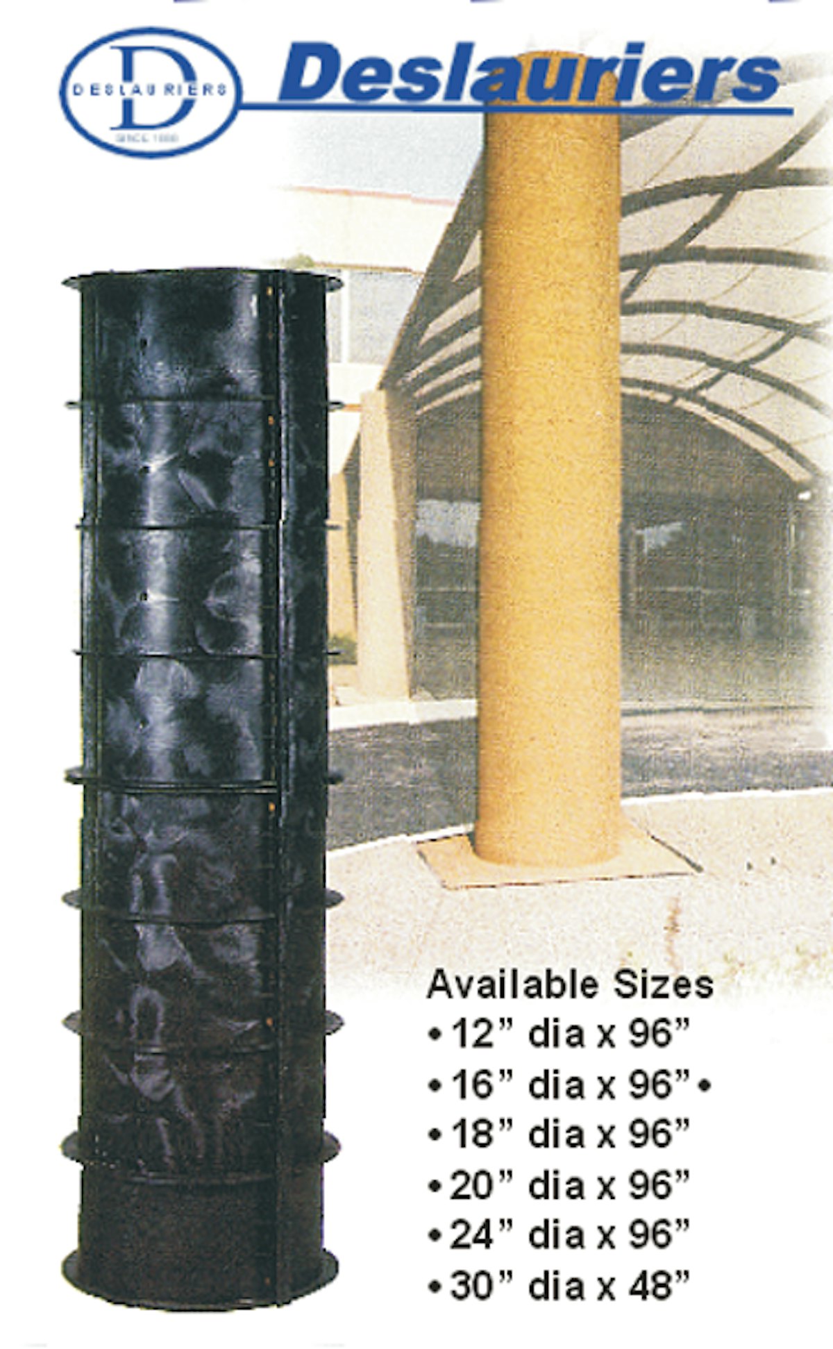 Plastic Column Forms From: Deslauriers | For Construction Pros