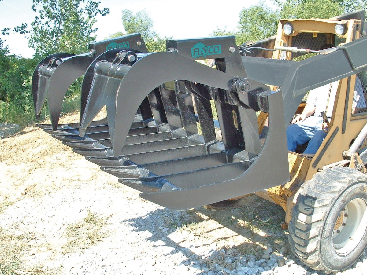 Skid Steer Grapple From: Fleco Attachments | For Construction Pros