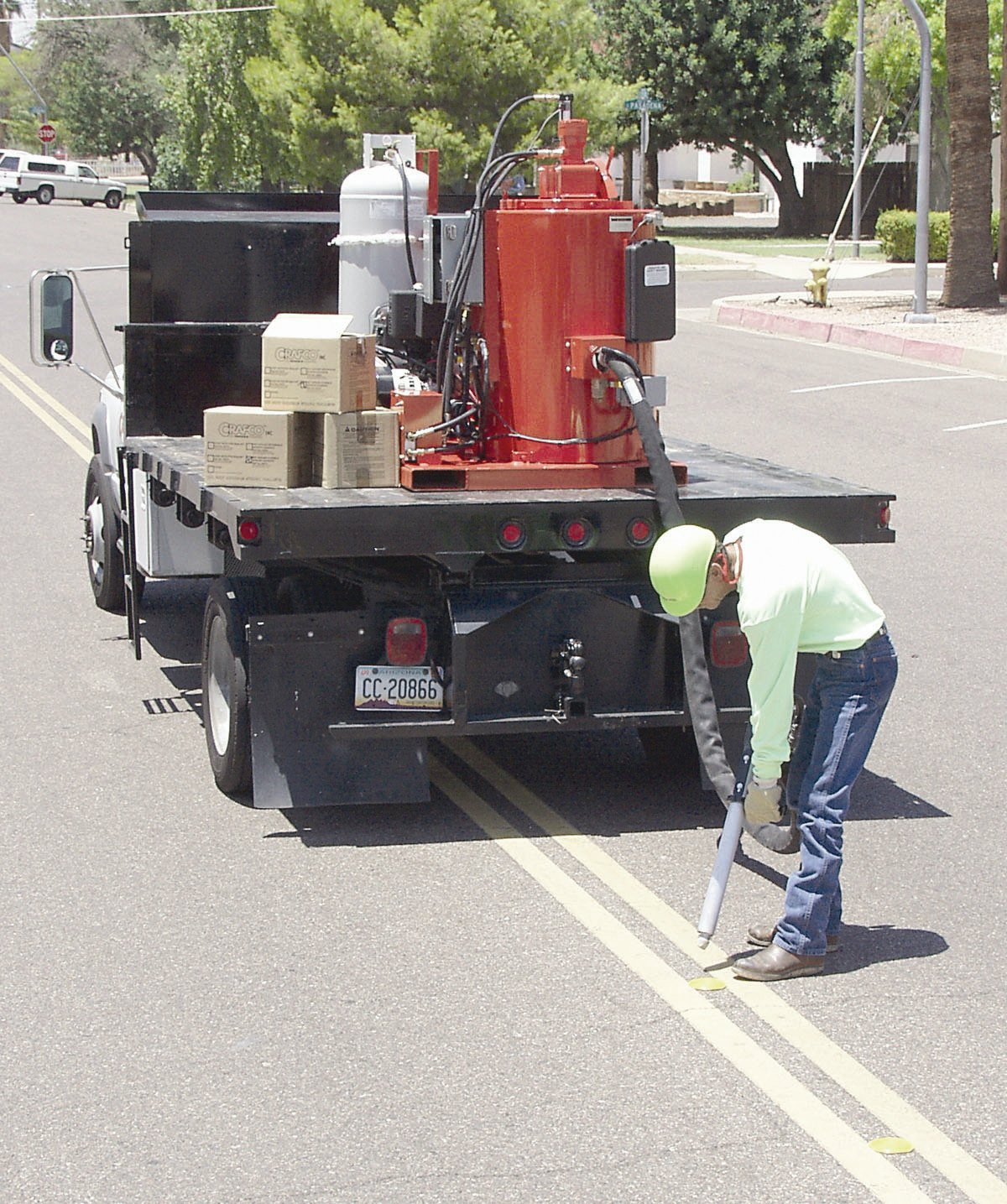 Marker Adhesive System From: Crafco Inc. | For Construction Pros