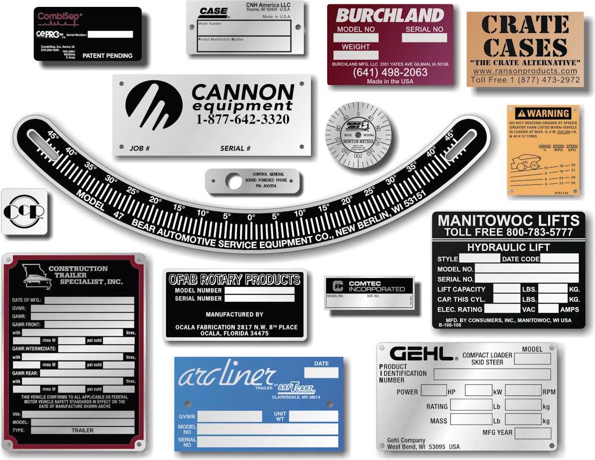 Nameplates and Serial Tags From: U.S. Nameplate Company | For ...