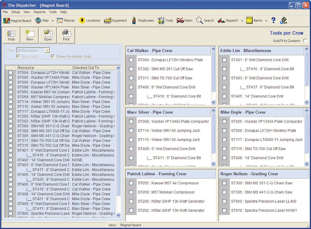 Small Tools Feature for The Dispatcher From: Heavy Construction Systems ...