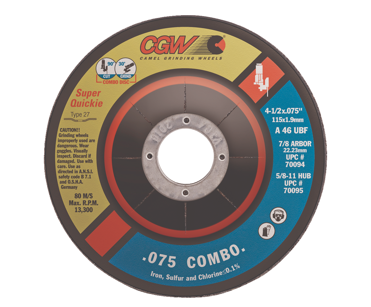 Super Quickie-Cut Combo Wheels From: CGW-Camel Grinding Wheels | For ...