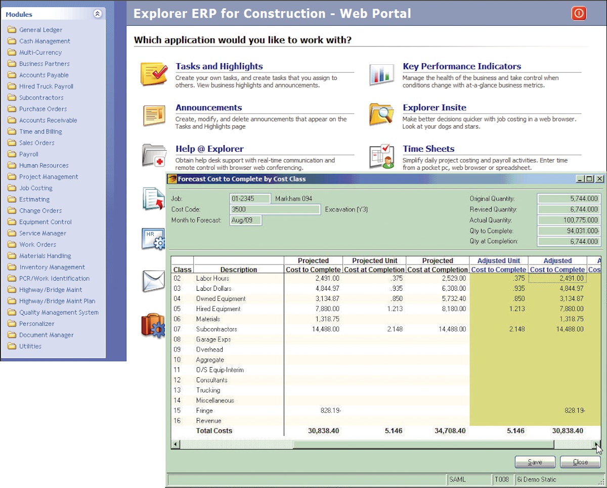 Contract Manager v6i From: Explorer Software Group | For Construction Pros