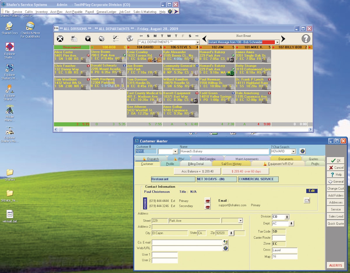 Shafer's Service Systems 6.0.1.0 From: Explorer Software Group | For Construction Pros