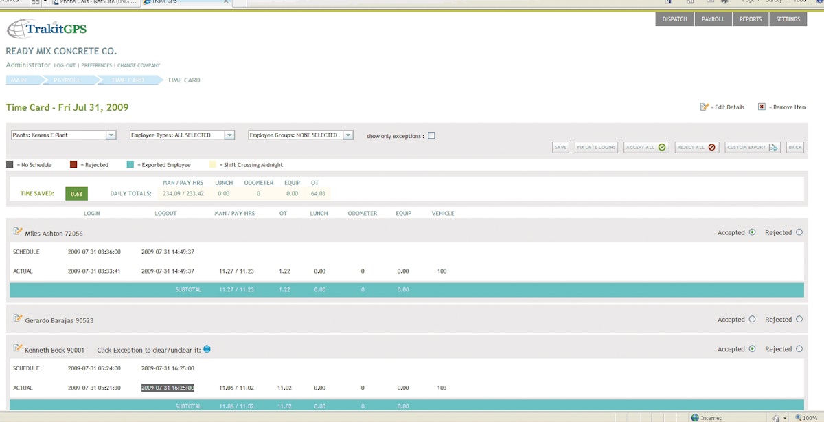 TRAKIT Time & Attendance 2.0 From: TrakitGPS | For Construction Pros