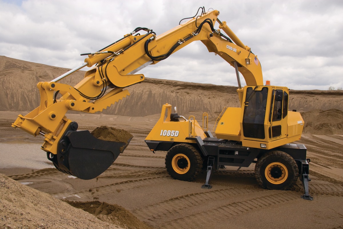 Badger 1085D Wheeled Excavator From: Badger Equipment Co./Manitex ...