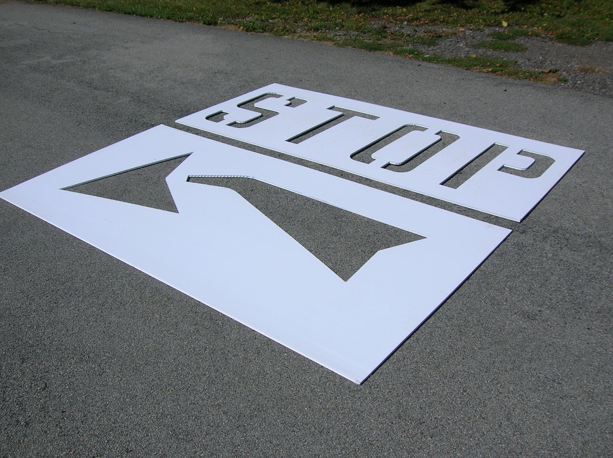 Pavement Marking Stencils From: Upstate CNC Service, Inc. | For ...