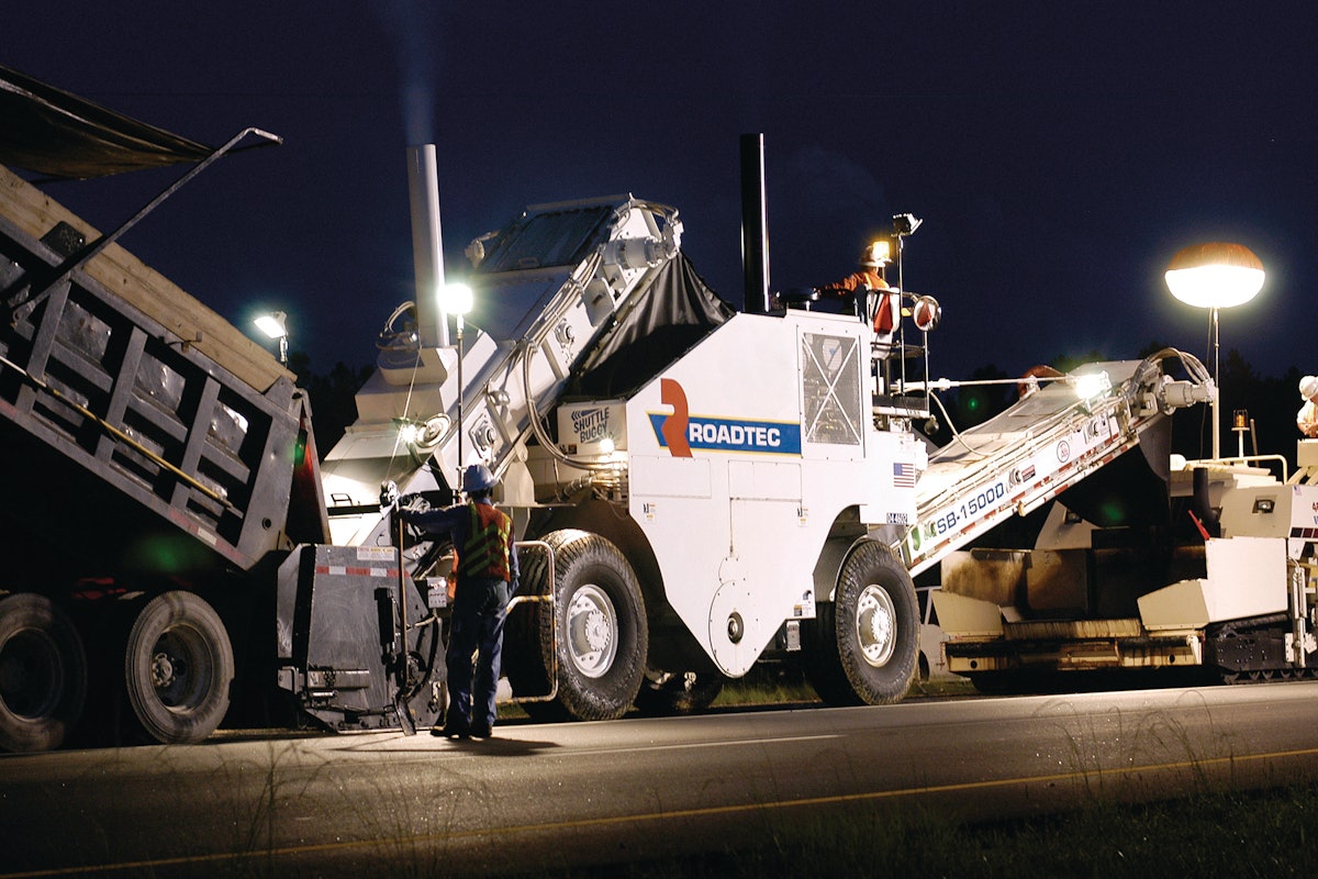 SB-1500D Shuttle Buggy Material Transfer Vehicle From: Roadtec Inc ...