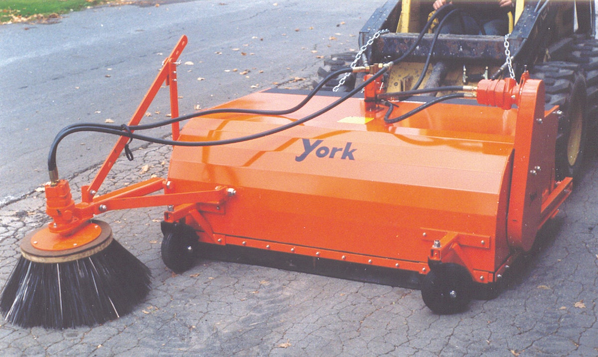 Model SSPU Pick-up Broom From: York Rakes | For Construction Pros