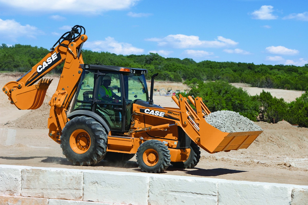 case backhoe weight