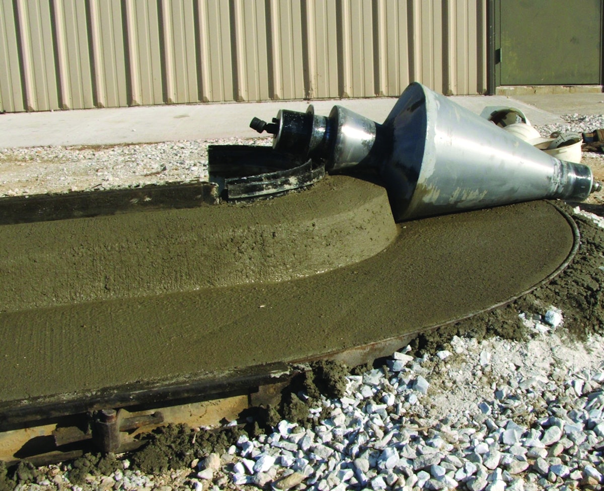 Barrier Curb Builder Attachment From: Spin Screed | For Construction Pros