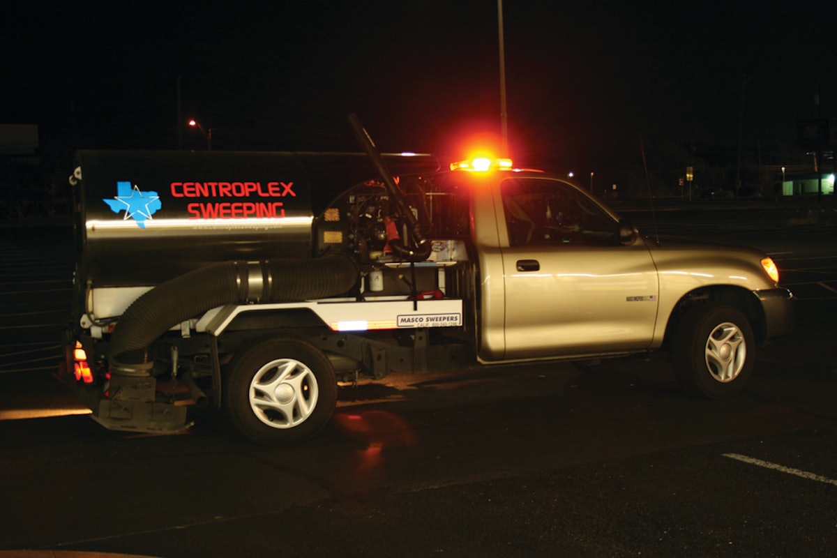 Sweeping safely at night | For Construction Pros