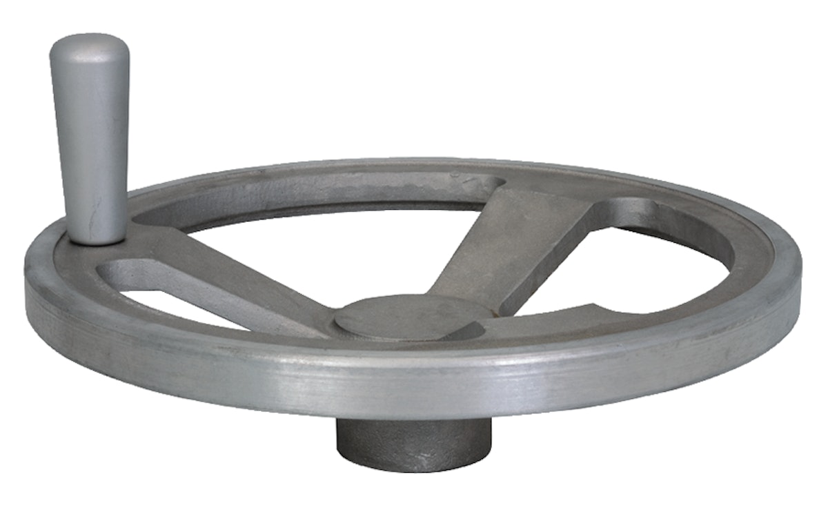 JAW-302 - Aluminum Revolving Handle Dished-Spoke Hand Wheel From: Reid ...