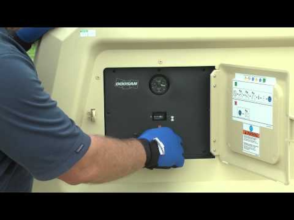 Basics in Operating a Doosan P185 Portable Power Air Compressor | For ...