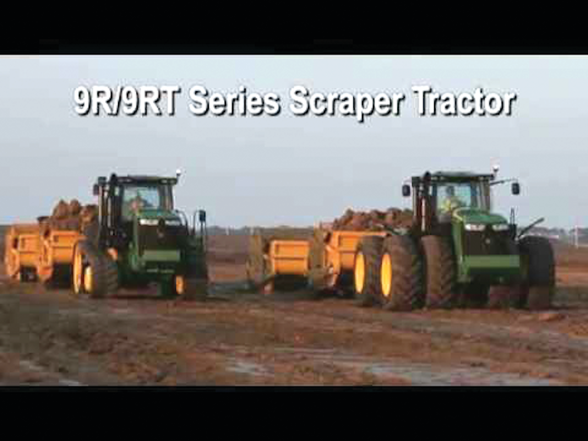 Video: John Deere 9R/9RT Scraper Tractors at Work | For Construction Pros