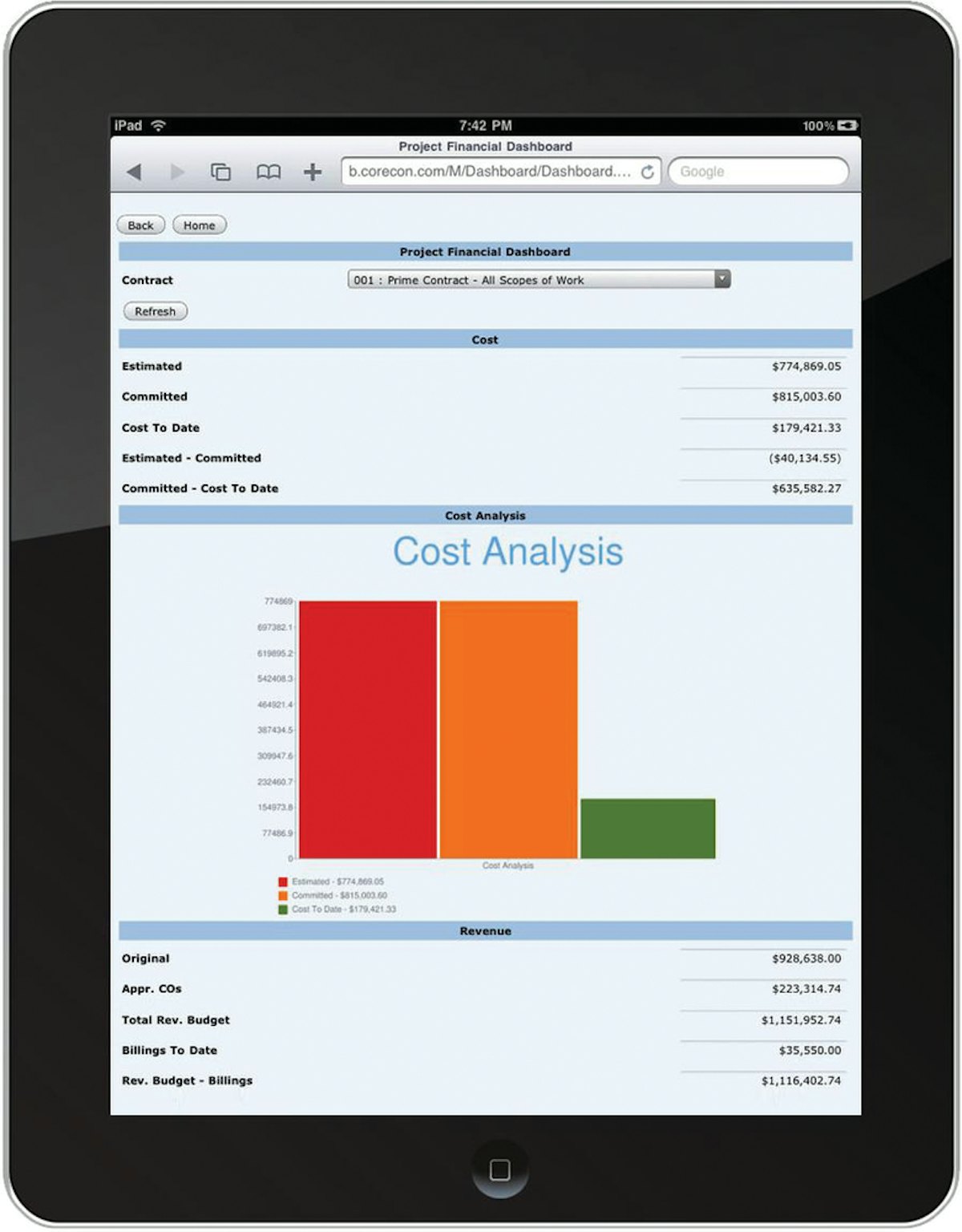 Corecon V7 Construction Software iPad Updates From: Corecon ...