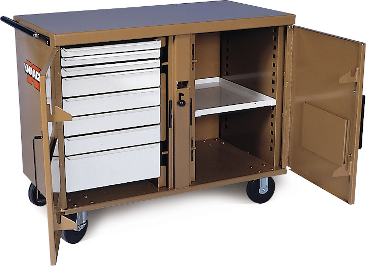 StorageMaster Rolling Work Benches From: Knaack LLC | For Construction Pros