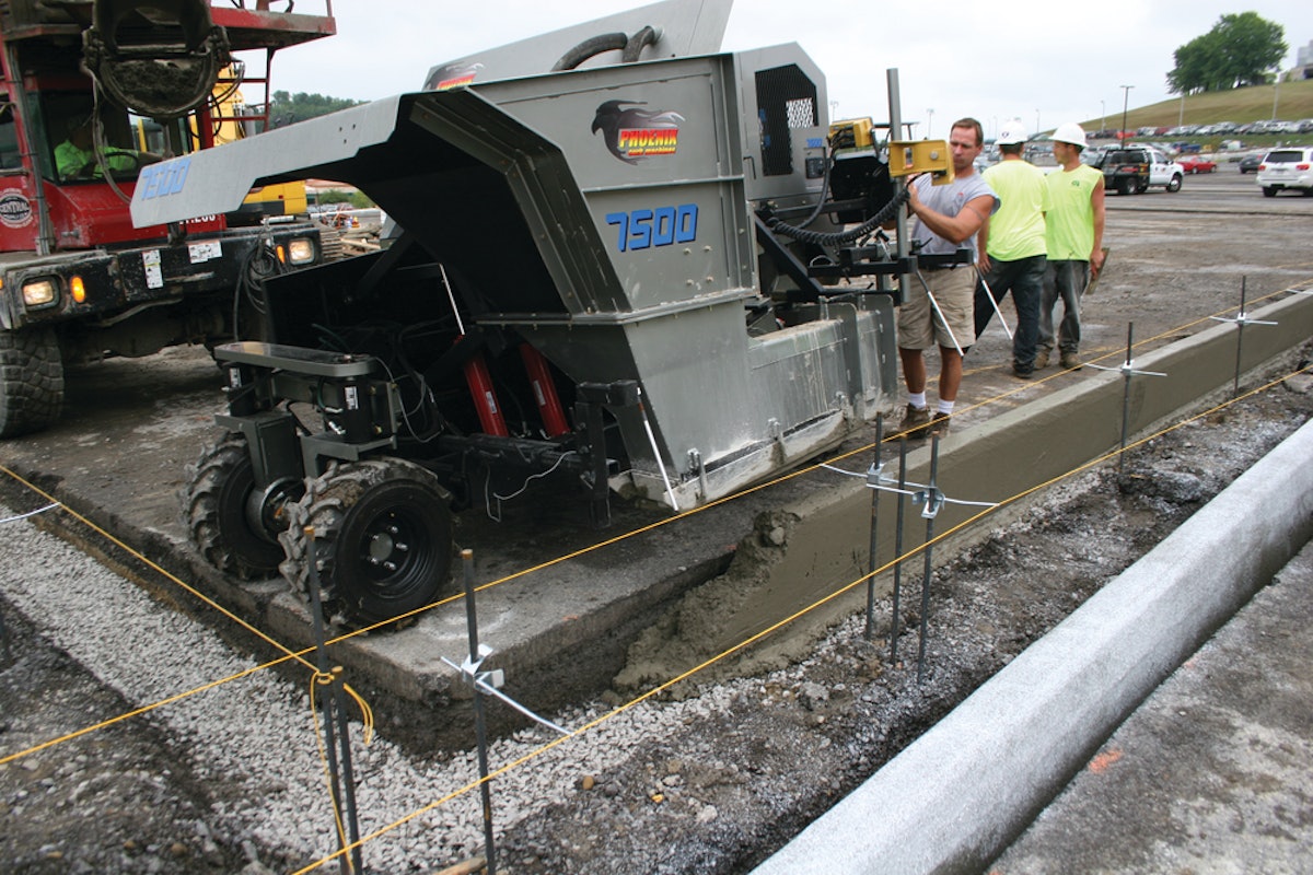 Phoenix 7500 Slipforms Curb and Gutter Machine at West Virginia ...