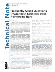 Crsi Answers Faqs About Stainless Steel Reinforcing Bars For Construction Pros