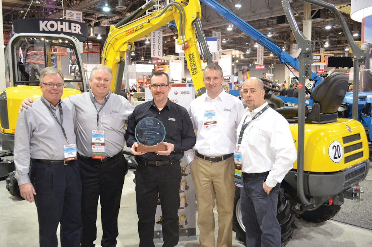 Wacker Neuson Canada Receives CRA Supplier of the Year Award | For ...