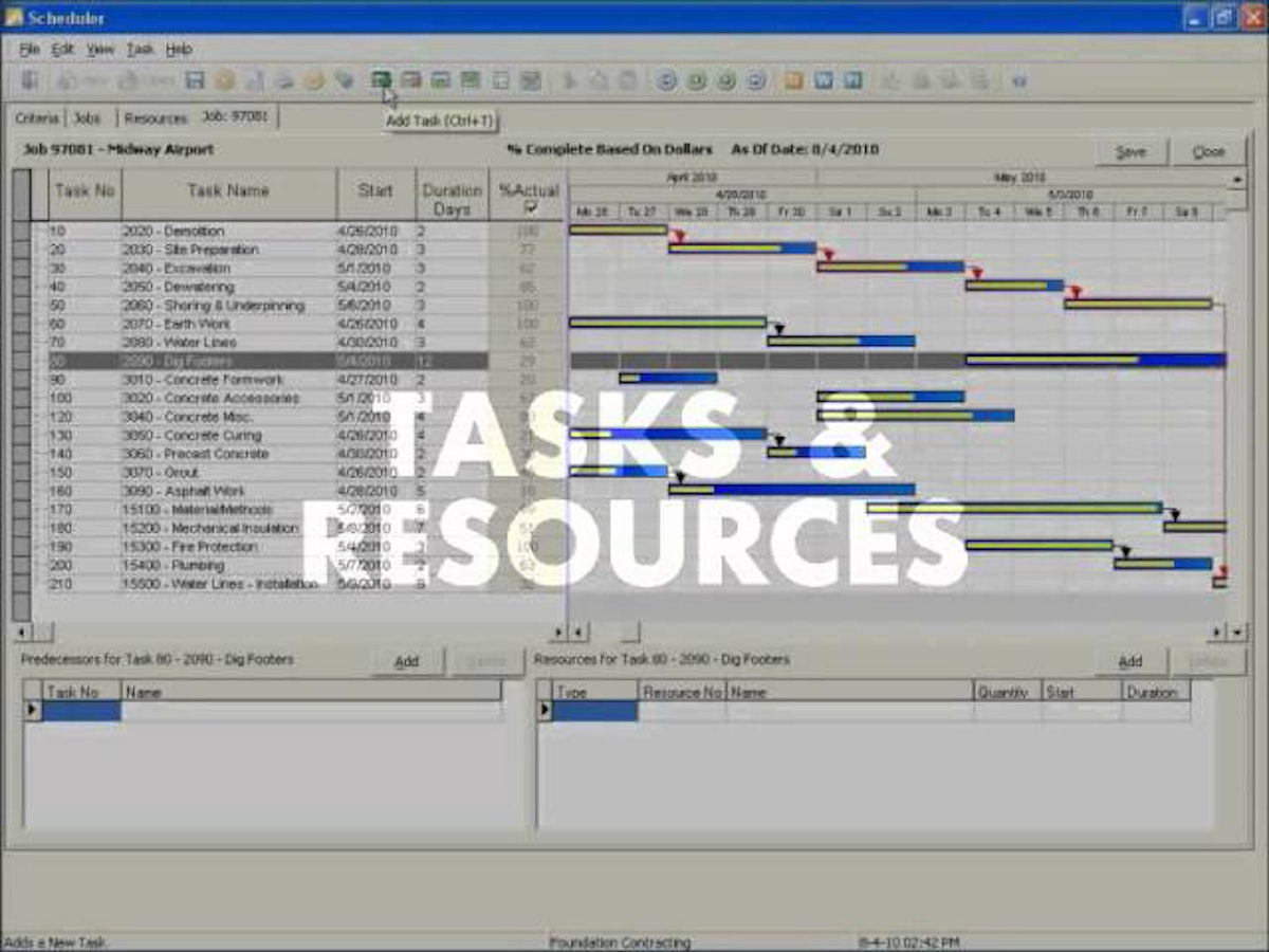 Video: Foundation Construction Accounting Software - Scheduling | For ...