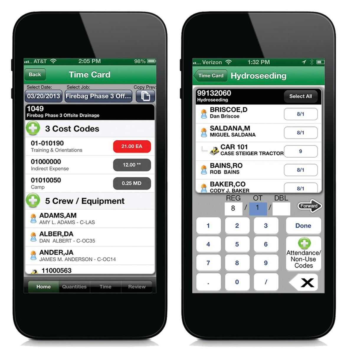 HeavyJob Time Card App From: Heavy Construction Systems Specialists, Inc. (HCSS) | For ...