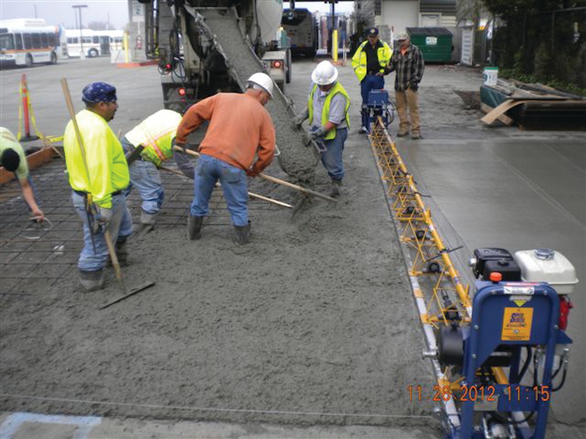 California bus yard gets a new concrete pavement | For Construction Pros