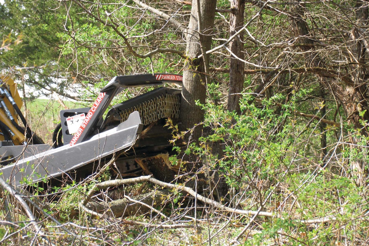 Bradco Ground Shark Attachment Clears a Wide Path in Hardwood | For ...