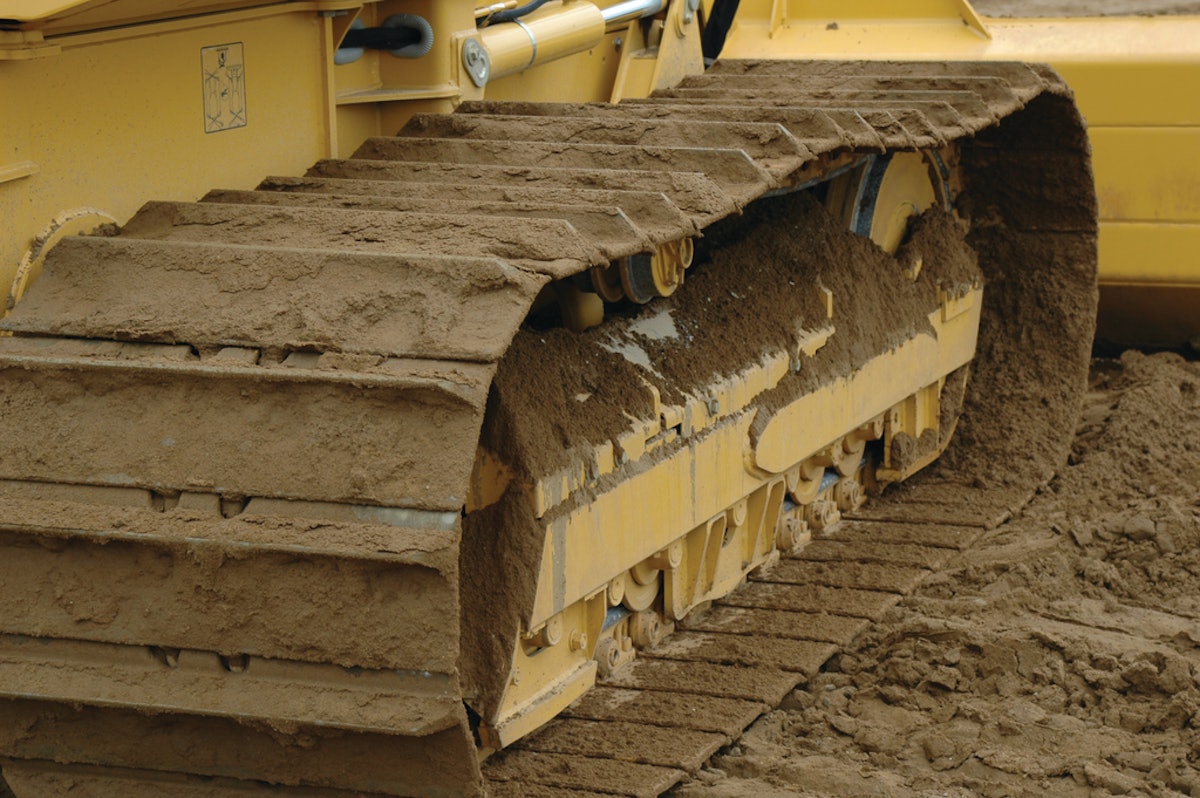 struck dozer tracks