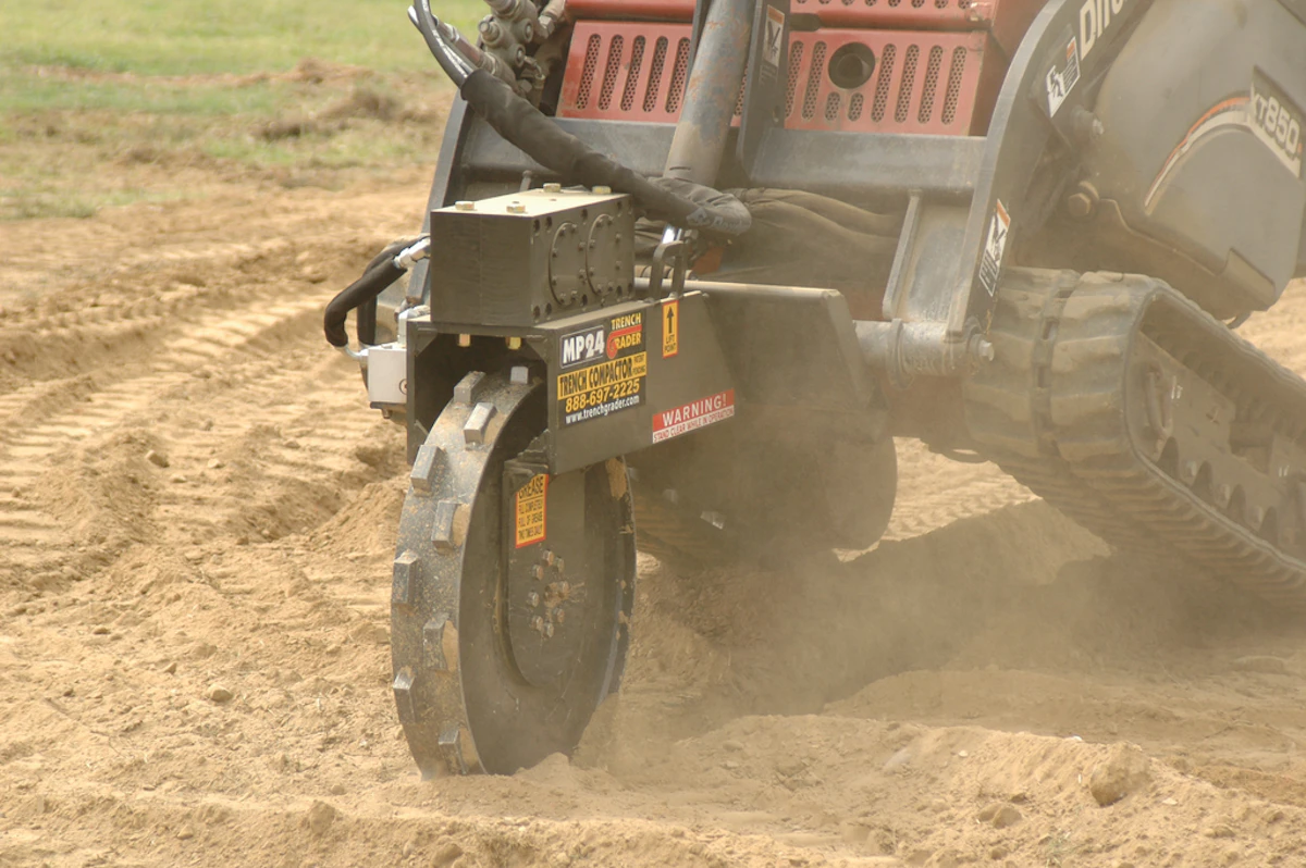 Hydraulic Vibratory Soil-Compaction Wheels From: Trench Grader | For ...