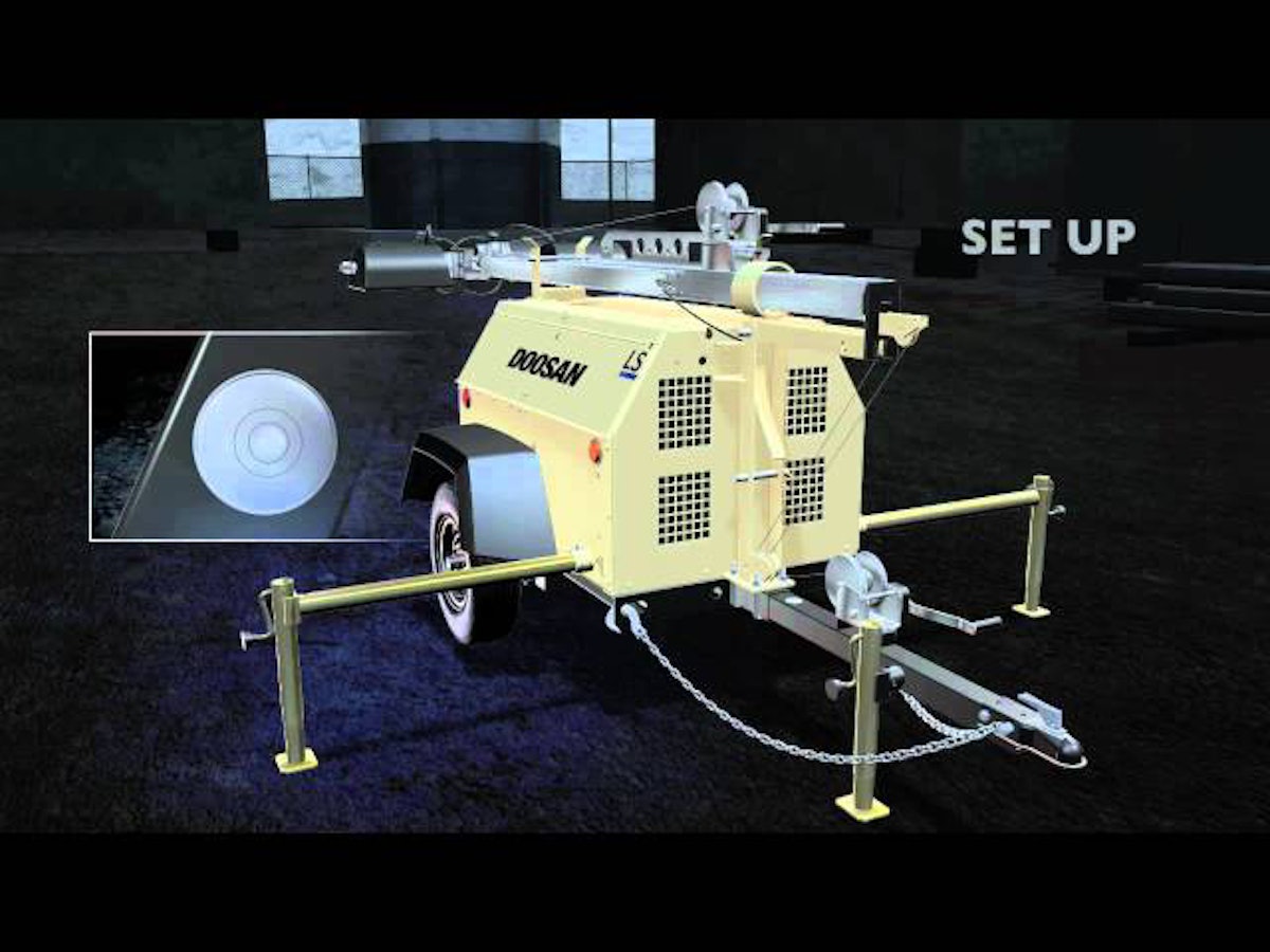 How to Setup a Doosan Portable Power Light Tower | For Construction Pros