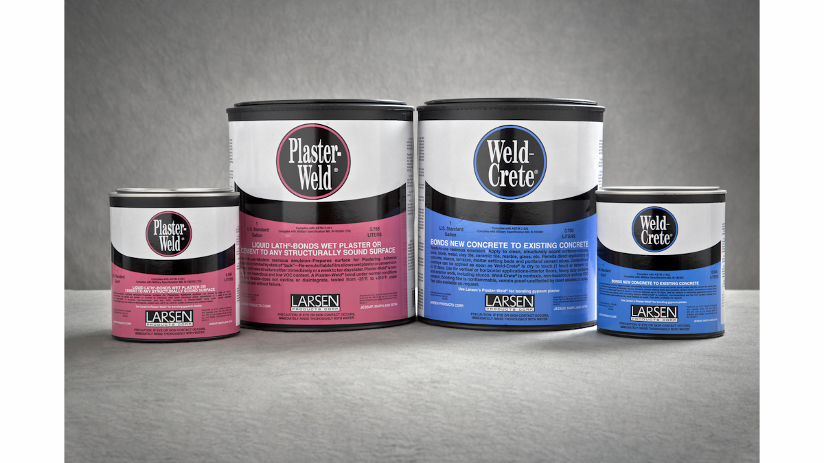 Plaster-Weld and Weld-Crete from Larsen Products From: Larsen Products ...