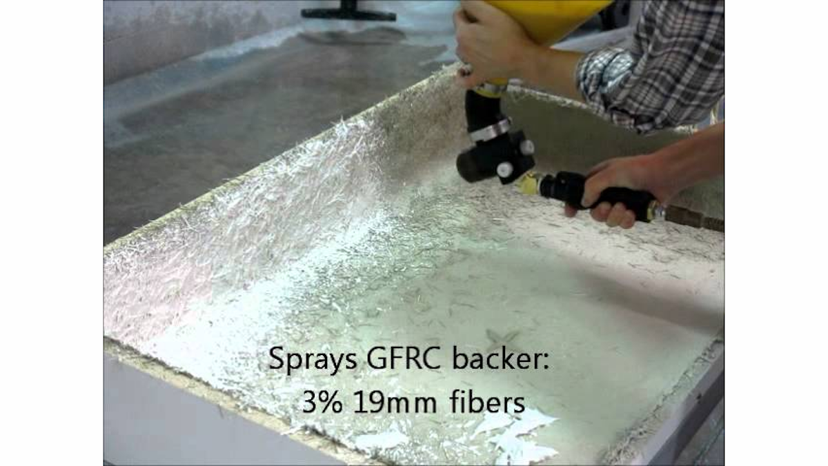 GFRC backer sprayer for concrete countertops | For Construction Pros