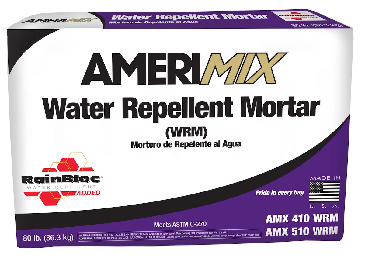 Amerimix Water Repellent Mortar with RainBloc GP From: Amerimix | For ...