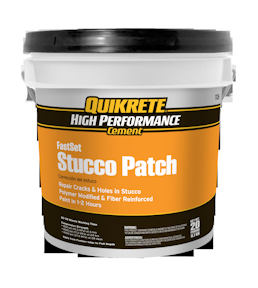 HIGH PERFORMANCE CEMENT FastSet Stucco Patch From: The QUIKRETE ...