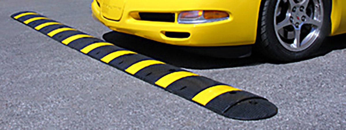 Safety-Striped Rubber Speed Bumps From: Simon Marketing Group LLC dba ...