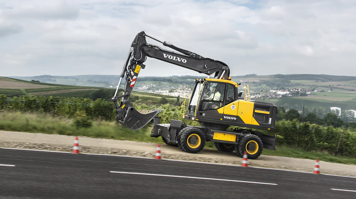 Volvo EW160E & EW180E Wheeled Excavators From: Volvo Construction ...