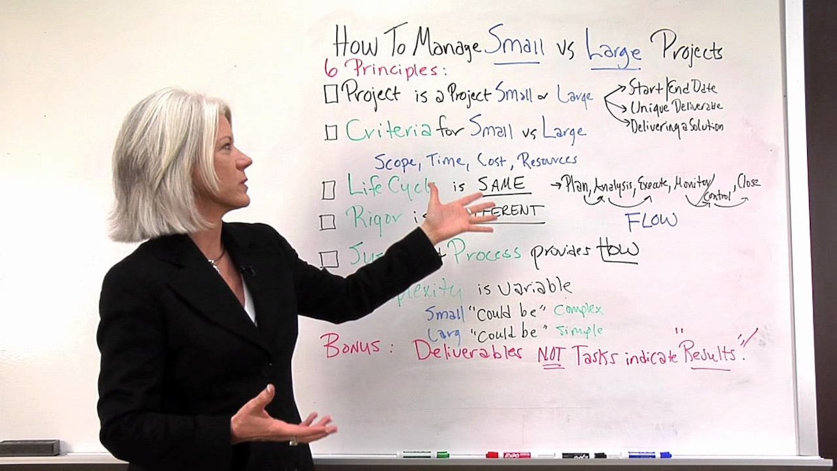[VIDEO] Project Management - Managing Small vs Large Projects | For ...