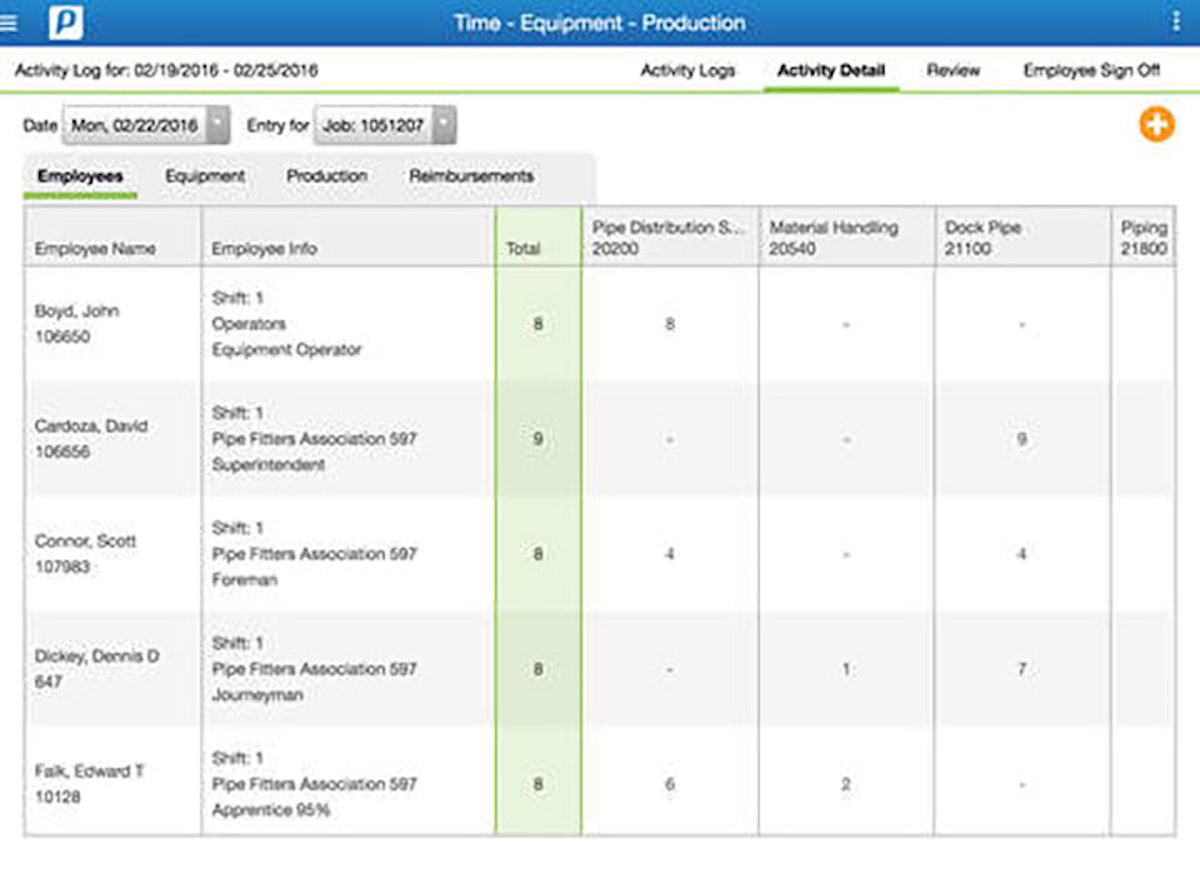 ForConstructionPros App of the Week: PENTA Time-Equipment-Production ...