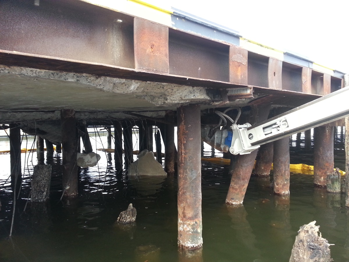 How Demolition Contractor Demolished an Old Pier Underneath a New Pier ...