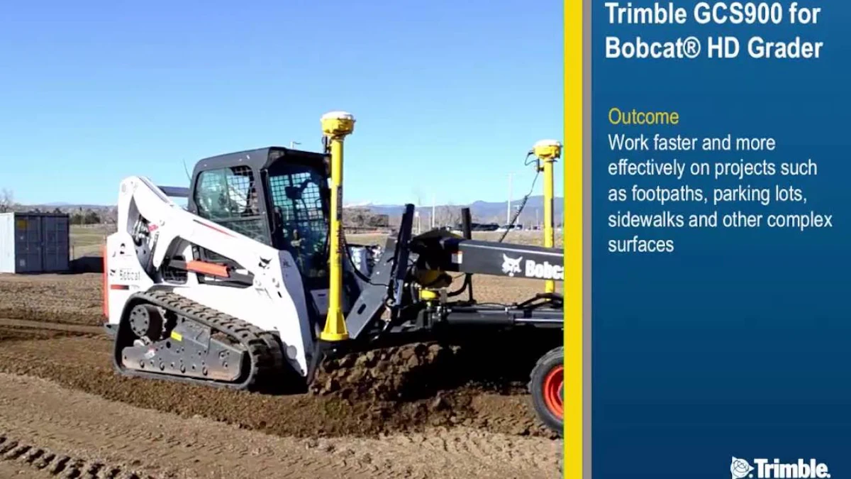 Video Trimble Gcs900 Grade Control System For Bobcat Grader
