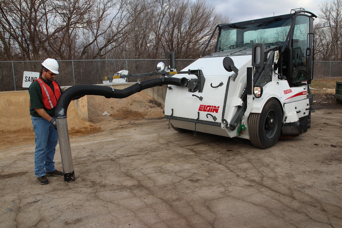 Front Debris Hose Option Available for Elgin Waterless Pelican Sweeper ...