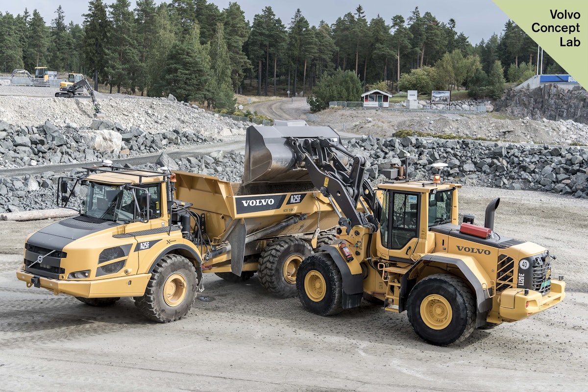 Volvo Construction Equipment Reveals Prototype Autonomous Wheel Loader and Articulated Dump ...
