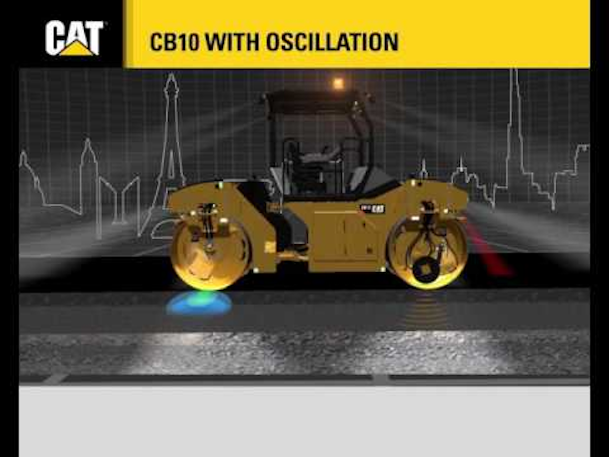[VIDEO] Caterpillar CB10 Asphalt Compactor with Oscillation Technology ...