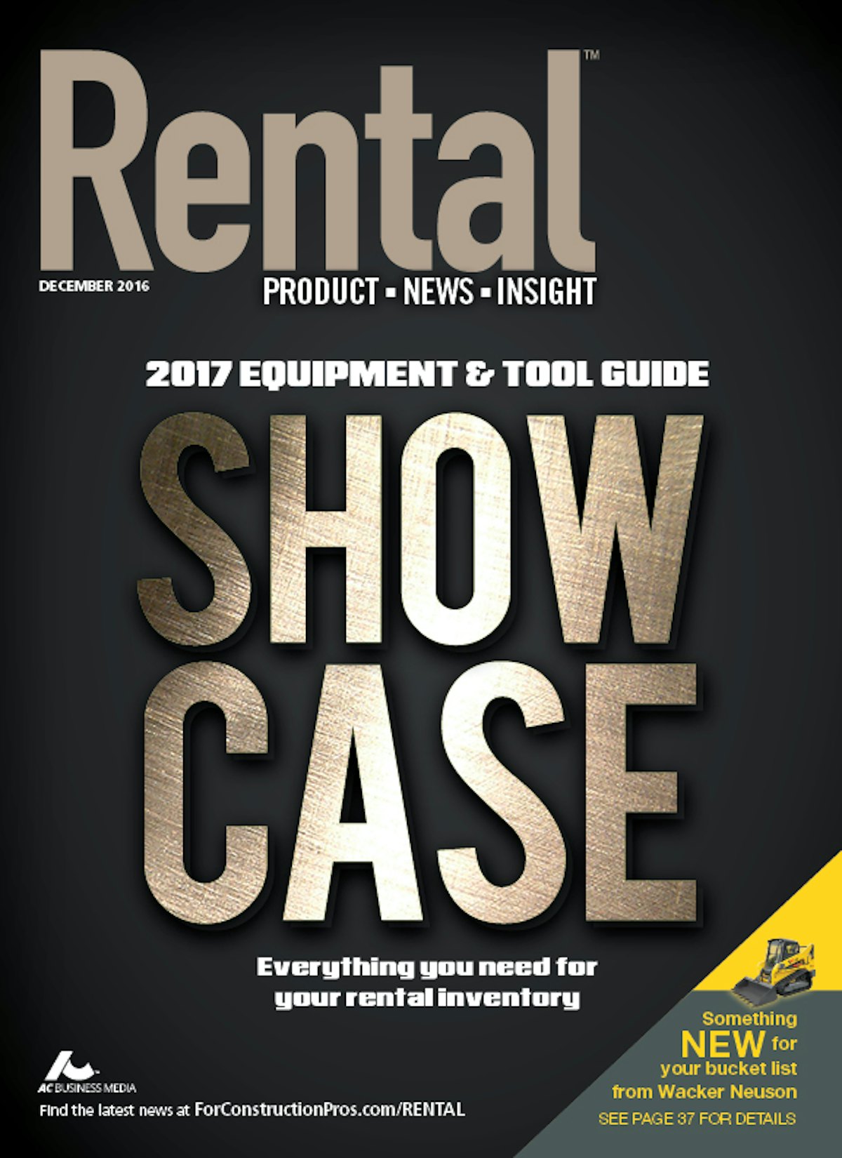 Showcase 2017: Rental's Annual Equipment & Tool Guide is Here | For ...