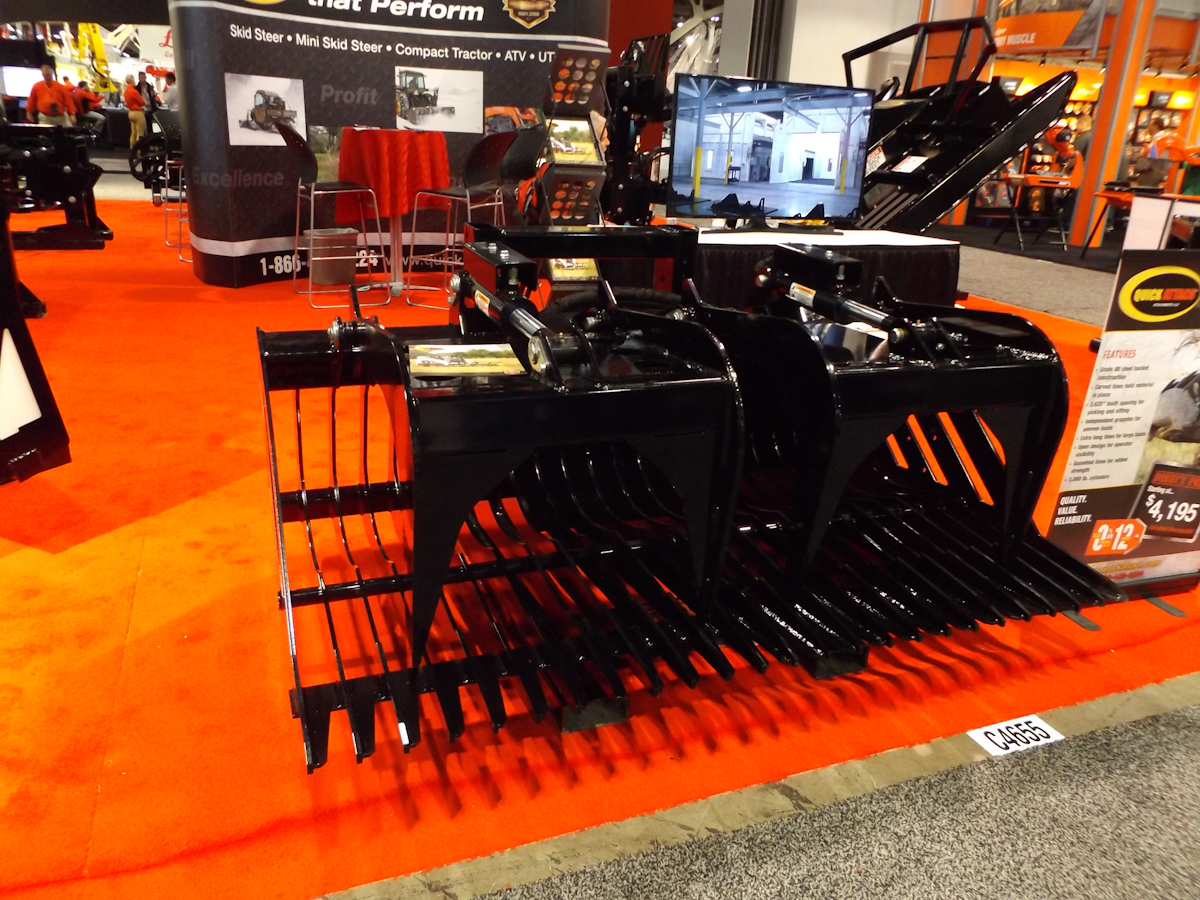 Quick Attach Rock Haul Grapple Skeleton Rock Bucket From: Quick Attach ...