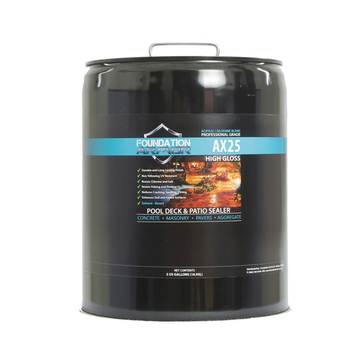 Armor AX25 Siloxane Infused Solvent-based High Gloss Acrylic Concrete ...