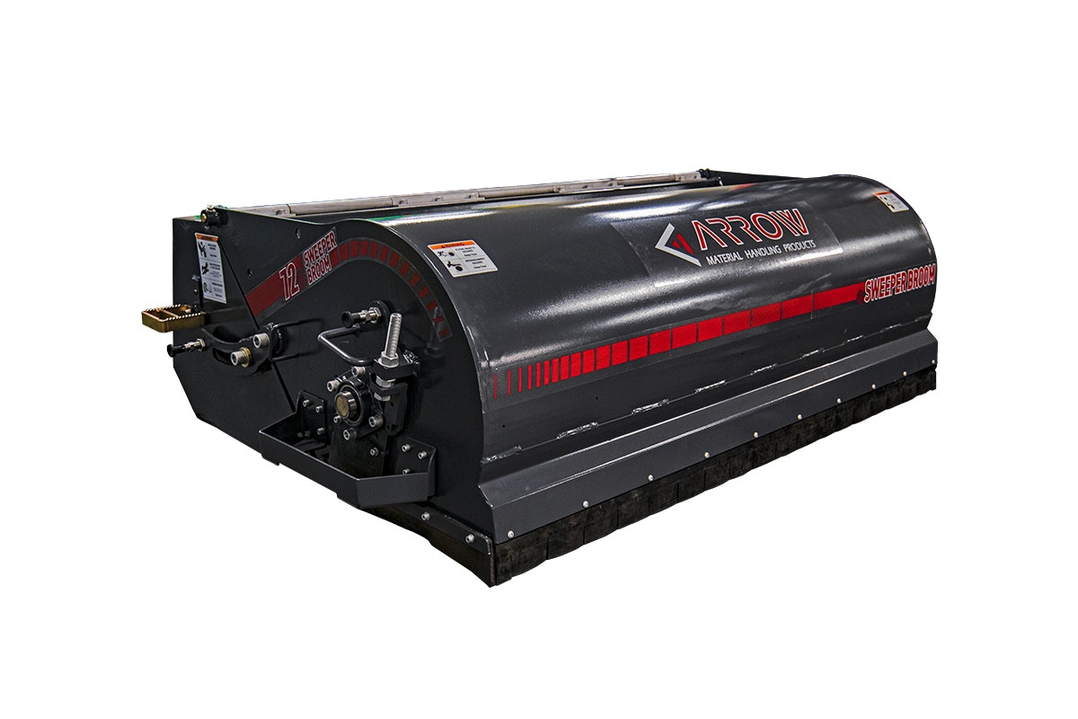 Arrow Sweeper Broom and MHP Trash Hopper From: Arrow Material Handling ...