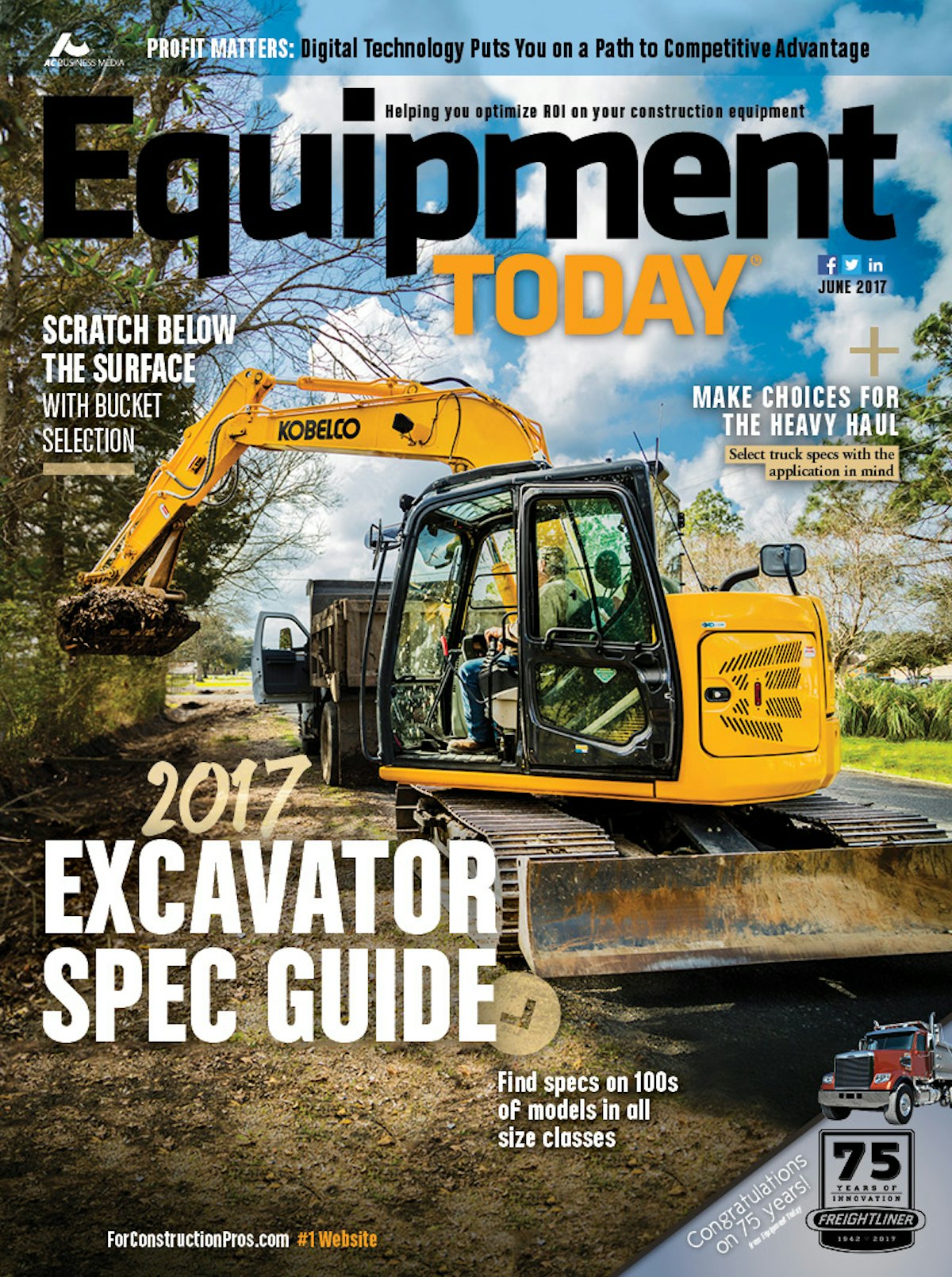 Equipment Today June 2017 Features Annual Excavator Spec Guide | For ...